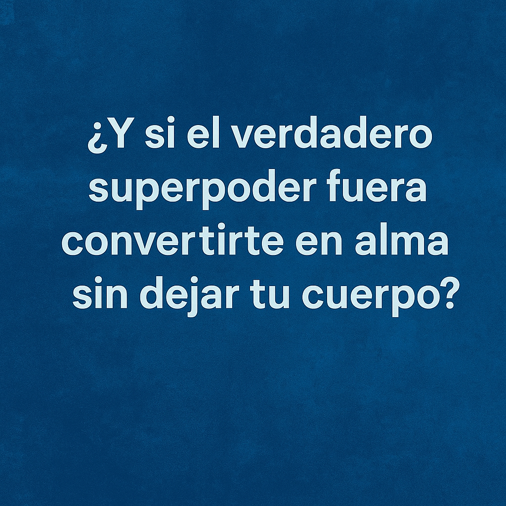 Y si el verdadero superpoder fuera convertirte en alma sin dejar tu ...